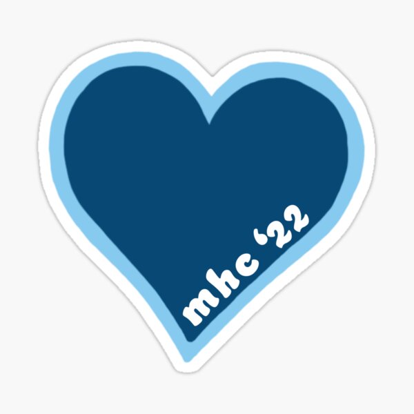 "mhc '22 heart sticker" Sticker by catholivia | Redbubble