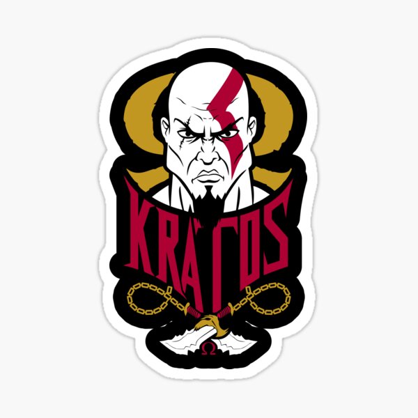 "Kratos" Sticker for Sale by cremadesign | Redbubble