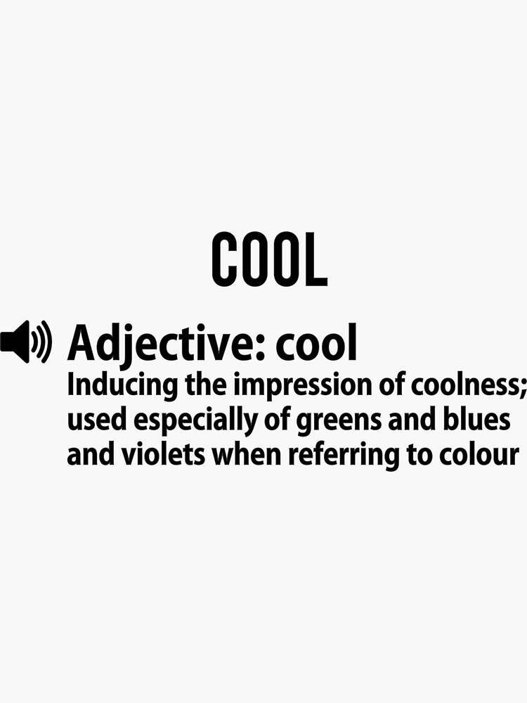 "Funny Cool Definition" Sticker for Sale by Elmekki1 | Redbubble
