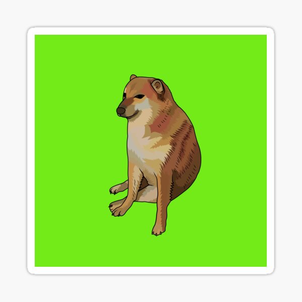 Pegatina «Cheems en verde» de TMagician | Redbubble