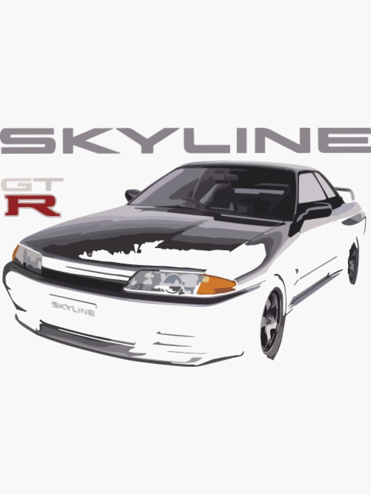 "R32 Skyline GT-R" Sticker for Sale by UrganicWear | Redbubble