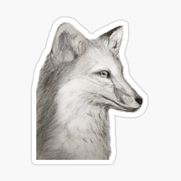 "Smiling Fox Sticker" Sticker by ei-cats | Redbubble
