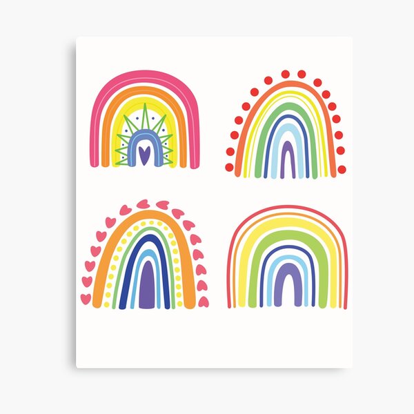 "Boho Rainbow, LGBTQ Pride color, Pride month" Canvas Print for Sale by ...