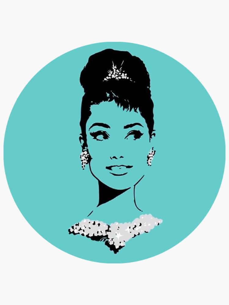 "Tiffany Outline" Sticker for Sale by DesignsbyIA | Redbubble