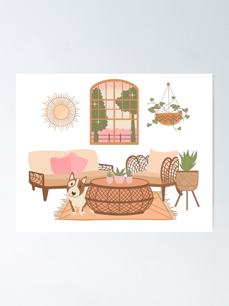 "Bohemian cozy room interior" Poster by monicasareen | Redbubble
