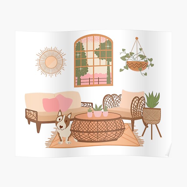 "Bohemian cozy room interior" Poster by monicasareen | Redbubble