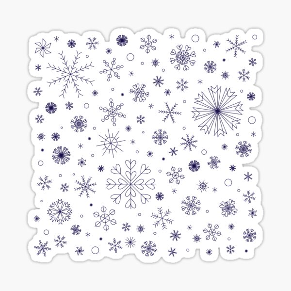 "snowflakes" Sticker by noellelila | Redbubble