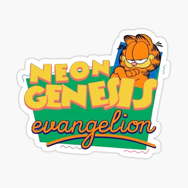 "neon genesis garfield | Gift Perfect" Sticker for Sale by ...