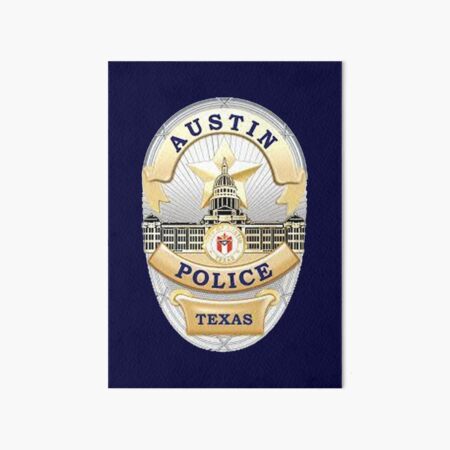 "Austin Texas Police Badge" Art Board Print for Sale by lawrencebaird ...