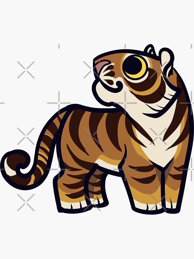 "Chibikko Tiger I" Sticker for Sale by PaleoPanthera | Redbubble