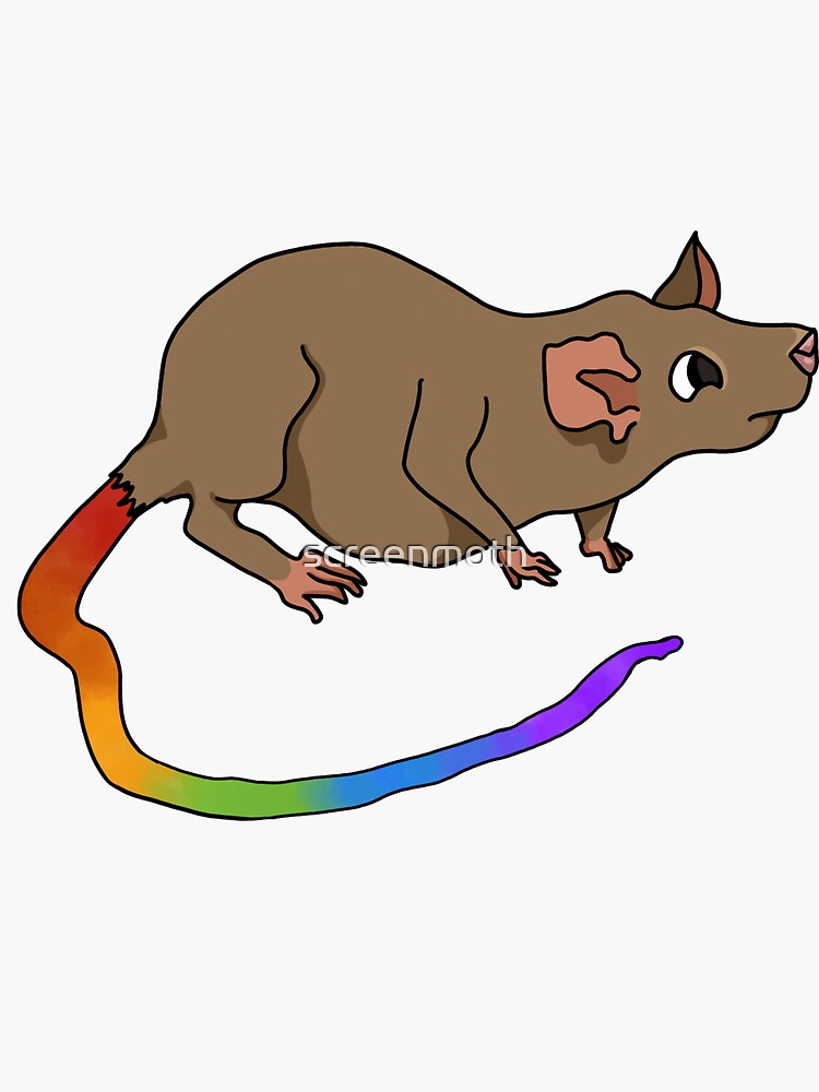 "Gay Pride Rat" Sticker for Sale by screenmoth | Redbubble
