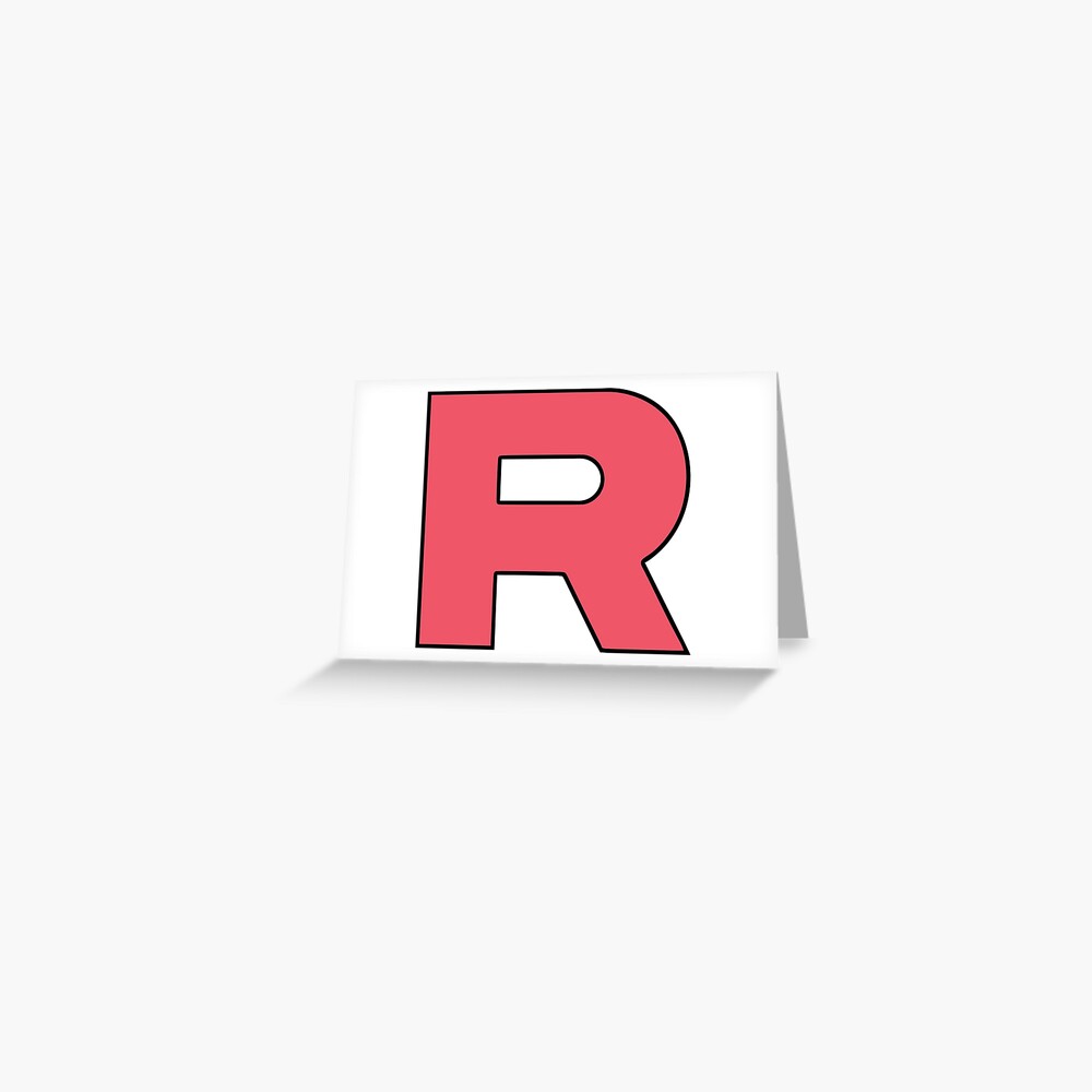 "Letter R Team Rocket Logo" Greeting Card for Sale by tildica | Redbubble