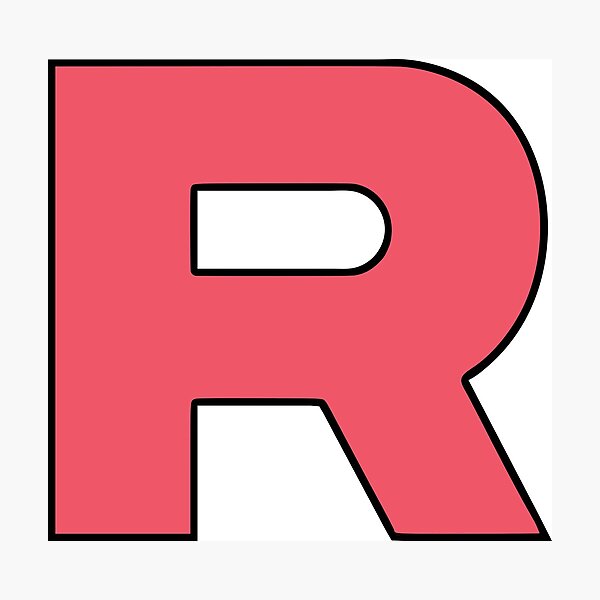 "Letter R Team Rocket Logo" Photographic Print for Sale by tildica ...