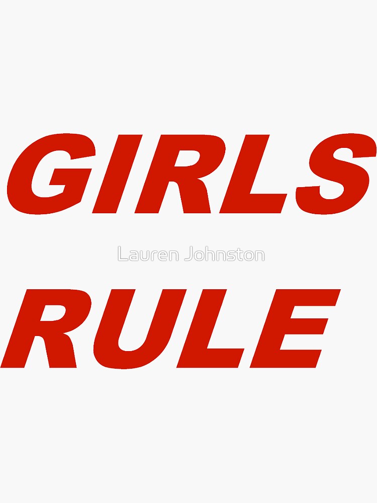 "girls rule" Sticker for Sale by genderqueernerd | Redbubble