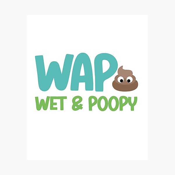 Impression photo « Wet and Poopy - Caca Kawaii drôle », par cannevas ...