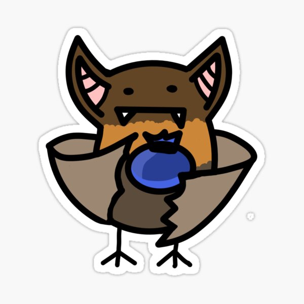 "Mr Fruit the Fruit Bat" Sticker for Sale by groovybudgie | Redbubble