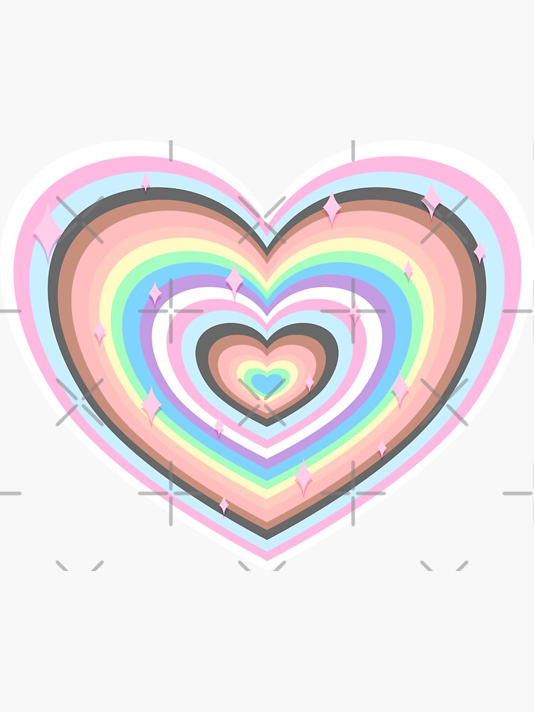 "Progressive Rainbow Heart" Sticker for Sale by Valkyrie-Ghost | Redbubble