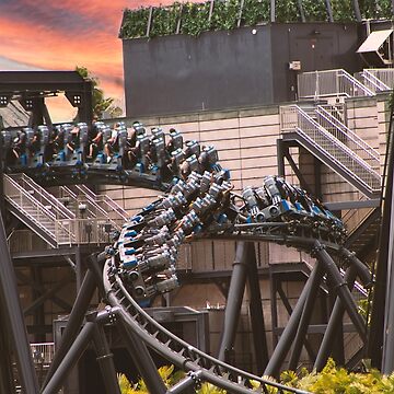 "Velocicoaster In Action" Sticker for Sale by ArtisticCameron | Redbubble