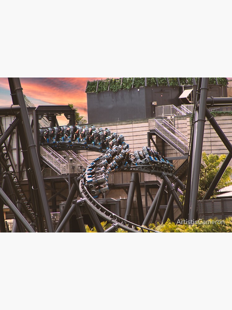 "Velocicoaster In Action" Sticker for Sale by ArtisticCameron | Redbubble