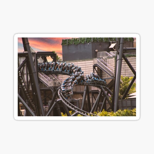 "Velocicoaster In Action" Sticker for Sale by ArtisticCameron | Redbubble