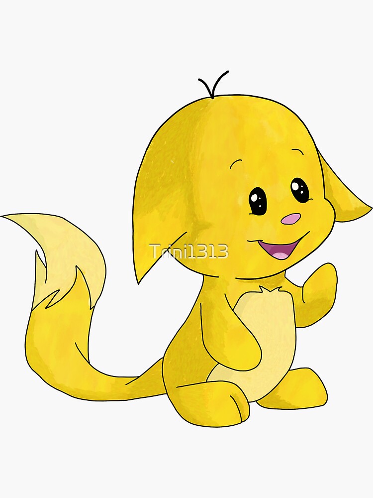 "Yellow Kacheek" Sticker for Sale by Trini1313 | Redbubble
