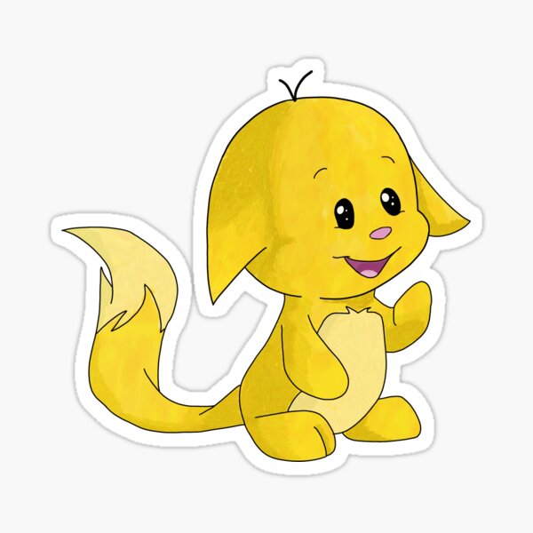 "Yellow Kacheek" Sticker for Sale by Trini1313 | Redbubble