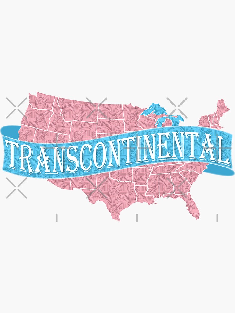 "Transcontinental" Sticker by froastland | Redbubble