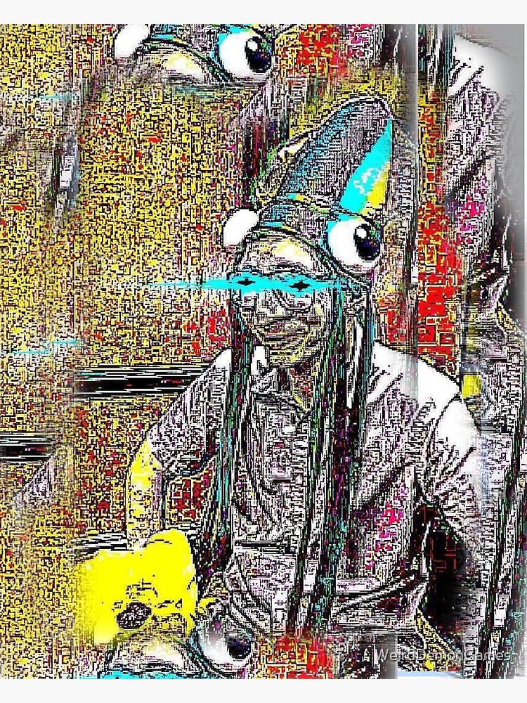 "Squid man meme time deep fried" Art Print by WeirdDemonGames | Redbubble