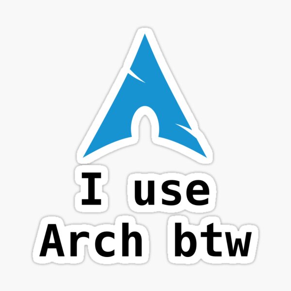 "I use Arch Linux" Sticker for Sale by tildica | Redbubble
