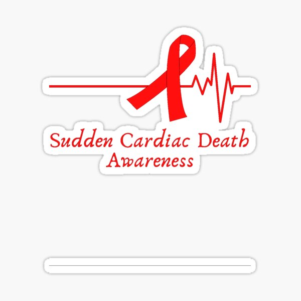 "Sudden Cardiac Death Awareness Ribbon and Heartbeat" Sticker for Sale ...