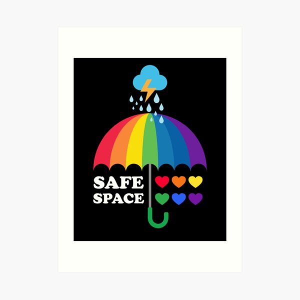 "LGBTQ Sign Safe Space LGBTQ PRIDE MONTH" Art Print by aronia | Redbubble