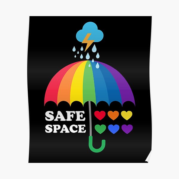 "LGBTQ Sign Safe Space LGBTQ PRIDE MONTH" Poster for Sale by aronia ...