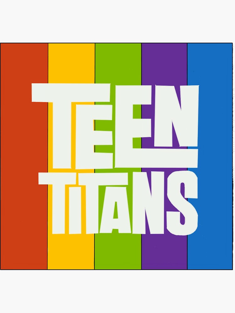 "Teen Titans Logo" Sticker for Sale by livlee02 | Redbubble
