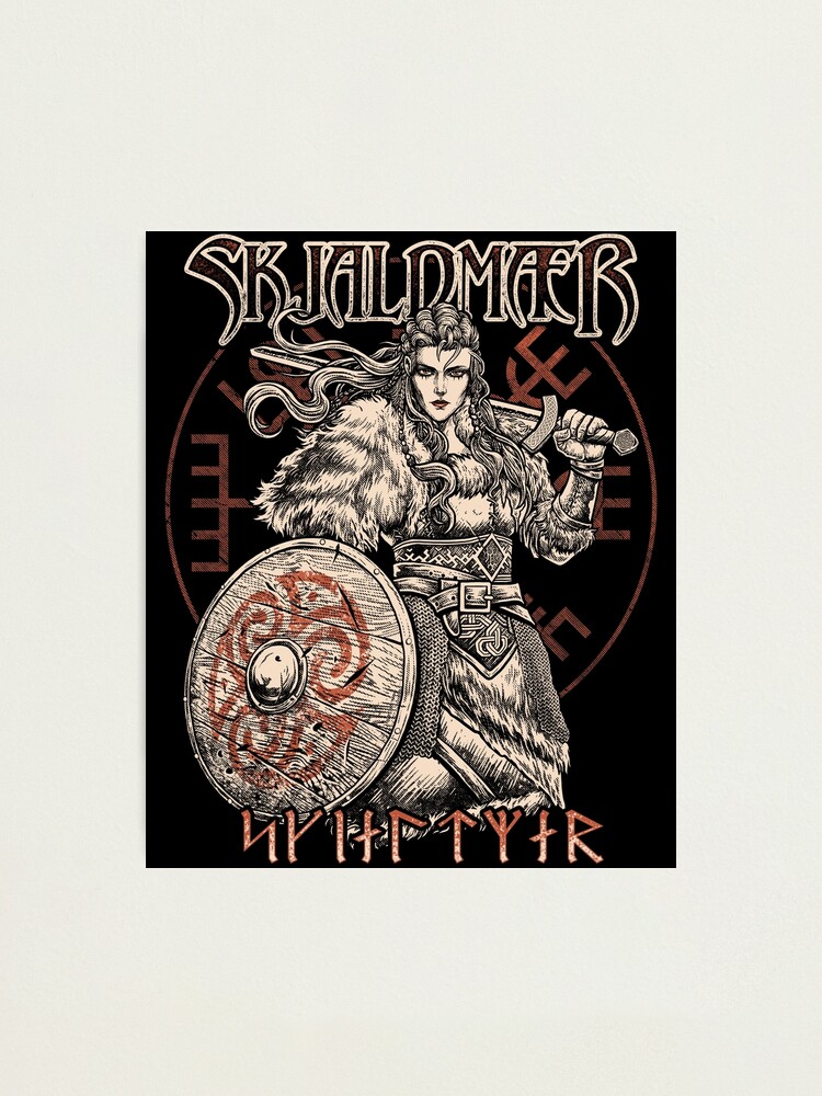 "Skjaldmaer Shieldmaiden Norse Younger Futhark Runes Female Viking ...