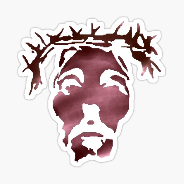 "Crucified Christ - Jesus' Face" Sticker for Sale by StrathRa | Redbubble