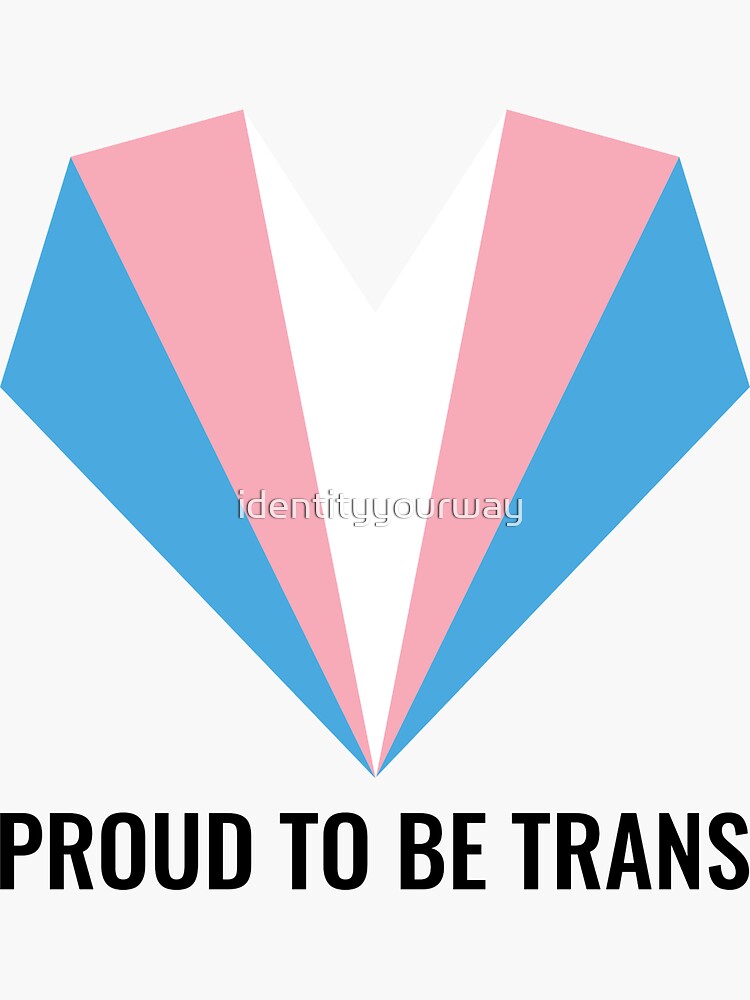 "Trans pride heart Proud to be trans" Sticker for Sale by ...