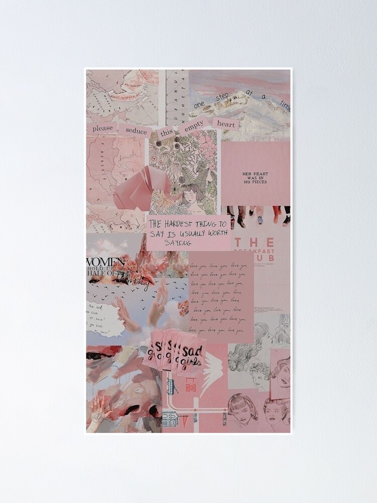 "Aesthetic Pink Collage " Poster by Itsbean1 | Redbubble