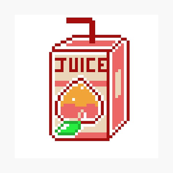 "JUICE BOX Pixel Art" Photographic Print for Sale by omarshdesigns ...