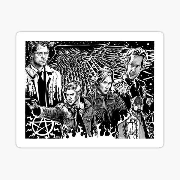 "SUPERNATURAL" Sticker by terrybrownart | Redbubble