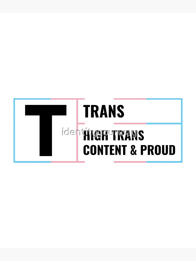 "High Trans content Trans boy and trans girl pride classification ...