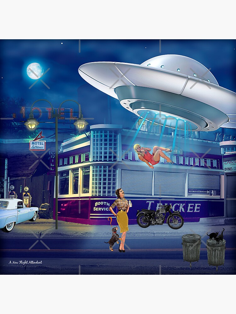 "A New Flight Attendant" Sticker by PrivateVices | Redbubble