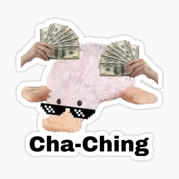 "Webkinz waddles googles cha-Ching money meme" Sticker for Sale by ...