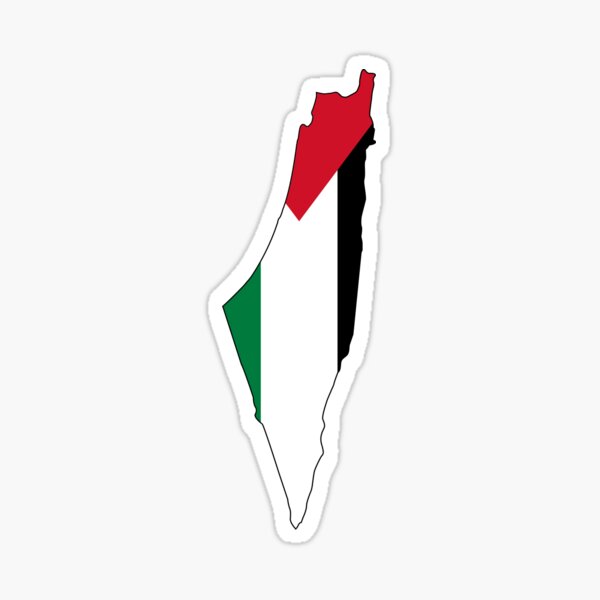 "Palestine Map" Sticker for Sale by Galileoo | Redbubble