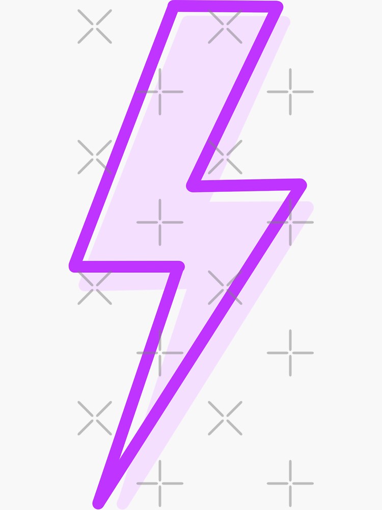 "purple lightning sticker " Sticker for Sale by catholivia | Redbubble