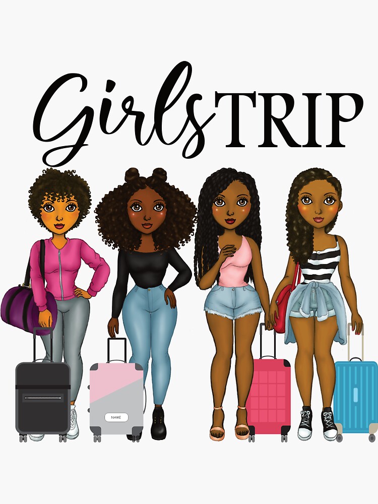 "Girls trip black women African American cute gift" Sticker for Sale by ...