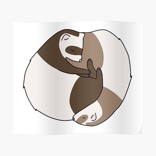 Póster «Hurones abrazados» de StickerHome | Redbubble