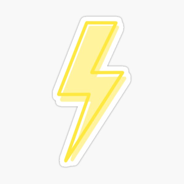 "yellow lightning sticker " Sticker for Sale by catholivia | Redbubble