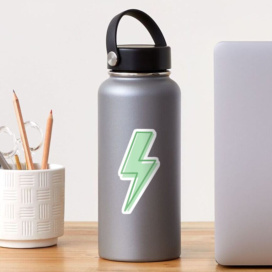 "green lightning sticker " Sticker for Sale by catholivia | Redbubble