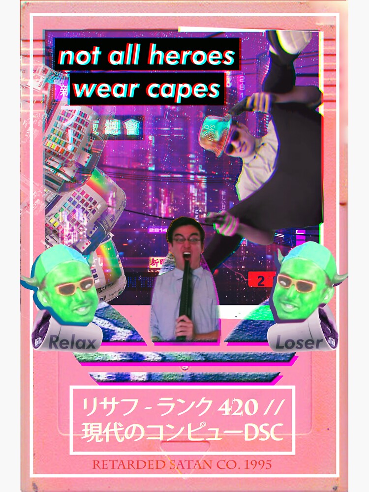 "Filthy Frank 2814 Vaporwave" Sticker for Sale by lyraphix | Redbubble