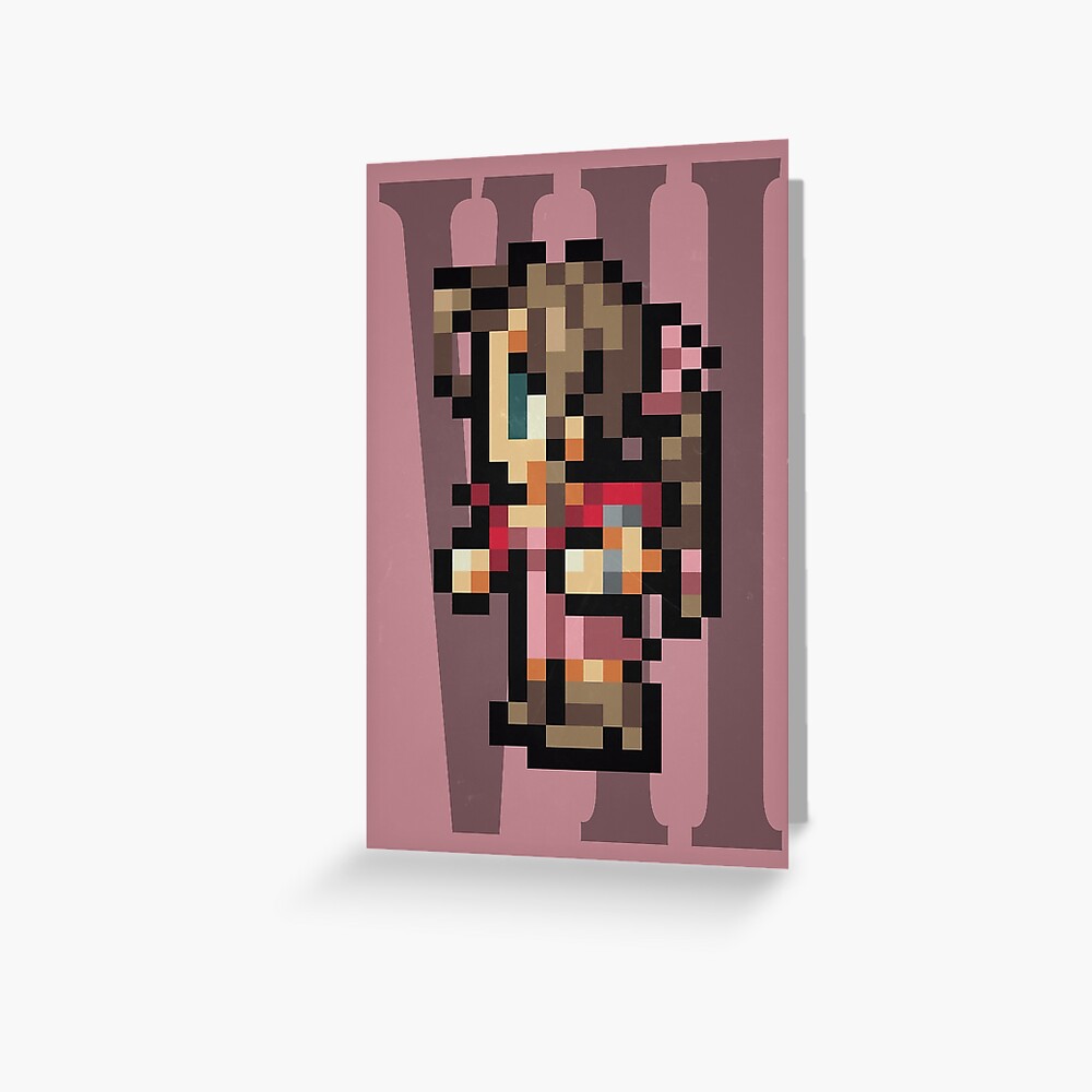 "Final Fantasy VII - Aerith Sprite" Greeting Card for Sale by ...